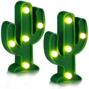 riakrum 2 pcs led night light led cactus light mexican party decorations cinco de mayo decorations cute lamp for table room bedroom party decoration home(4.72 x 2.76 inch)