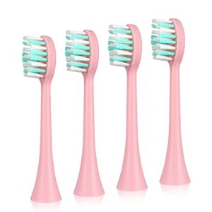 kingeroes replacement brush head, 4 brush heads in a box, pink