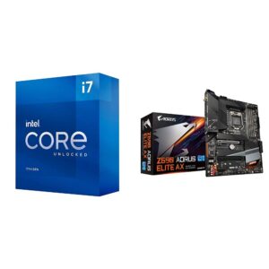 intel® core™ i7-11700k desktop processor 8 cores up to 5.0 ghz unlocked lga1200 125w + gigabyte z590 aorus elite ax