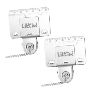 litkiwi 2pcs double scale measuring tape clip,304 stainless steel corner measuring tool,tape accurately position measure tool,fixed point measurement,corners clamp precision marking tool