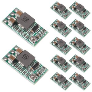 12 pcs 5v regulator module mini voltage reducer, melife adjustable dc 4.5v - 24v 12v 24v step down to 5v 3a volt buck converter power supply transformer module