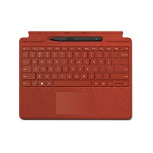 microsoft surface pro signature keyboard surface slim pen 2 - poppy red