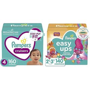 pampers potty training transition kit, 140 count size 4