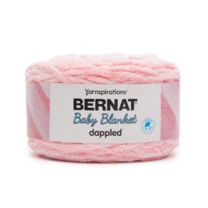 bernat baby blanket dappled ever after pink yarn - ball of 300g/10.5oz - polyester - 6 super bulky - 220 yards - knitting/crochet