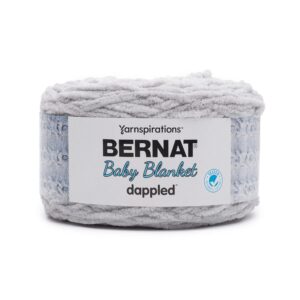 bernat baby blanket dappled skipping stone yarn - ball of 300g/10.5oz - polyester - 6 super bulky - 220 yards - knitting/crochet