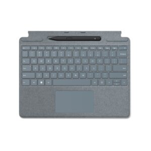 microsoft surface pro signature keyboard with microsoft surface slim pen 2 - ice blue