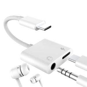 usb c to 3.5mm audio adapter headphone aux dongle jack usbc type dac android earbud earphone connector compatible for samsung galaxy apple iphone15 pro max plus ipad 10、air4/5、mini6、12.9 lg splitter