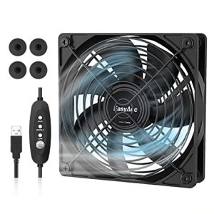 easyacc pc cooling fan pc fan ultra quiet usb fans 【120mm 1700 rpm 】 ul-certified for receiver dvr playstation xbox computer cabinet cooling