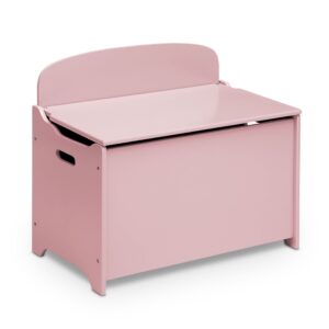 delta children mysize deluxe toy box, dusty rose