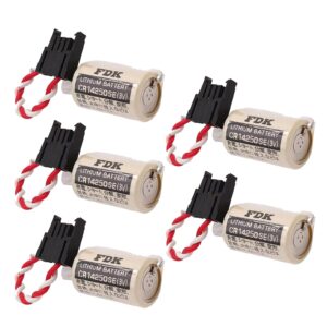 wellveus 5pcs 1/2aa 3v plc replacement battery for fdk cr14250se sanyo cr14250