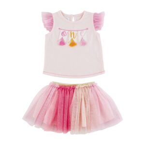 mud pie baby girls mud pie toddler girl birthday tutu set, pink, 1t us