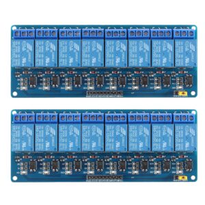 aediko 2pcs 8 channel relay module dc 12v relay module board for diy dsp avr pic arm