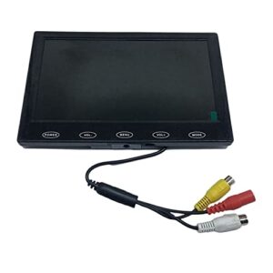 connectors 7-inch tft lcd monitor color tft lcd 800x480 dc 12v monitor video+av cable dvd vcr for car home wall display - (color: black)