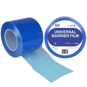 blue barrier film 1200 sheets 4" x 6", thick adhesive disposable protective pe film barrier tape, dental barrier film, tattoo film, tattoo protection film & tattoo machine wrap