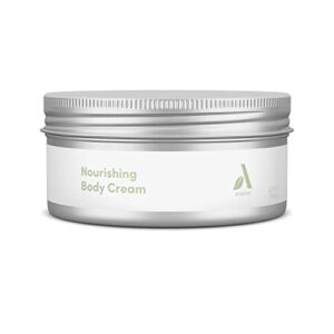 amazon aware nourishing body cream with vitamin e & shea butter, vegan, formulated without fragrance, dermatologist tested, 6.7 fl oz