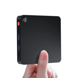 trigkey n4 mini pc with intel celeron n3350 processor(up to 2.4ghz) 4g ddr3 64g emmc ssd micro pc, support 2.4g/5g dual band wifi/4k dual hdmi/usb3.0/gigabit ethernet/wake on lan