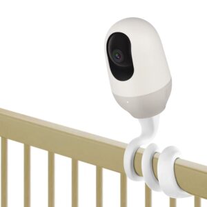 itodos baby monitor mount for nanit pro smart baby monitor & flex stand,nooie baby monitor,nooie pet camera indoor, versatile twist mount without tools or wall damage -white