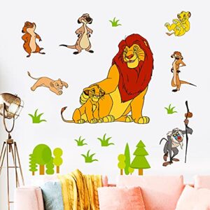 fairy kaari lion king wall decals for children room lion king wall sticker kids room nursery cartoon lion king wall decals removable diy party wallpaper for playroom living room decor