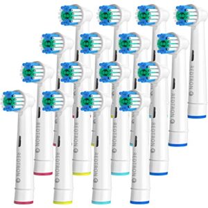 replacement brush heads for oral b (16 count), electric toothbrush replacement heads for precision clean, rechargeable toothbrush heads compatible with oral b pro1000 pro3000 pro5000 pro7000 and more…