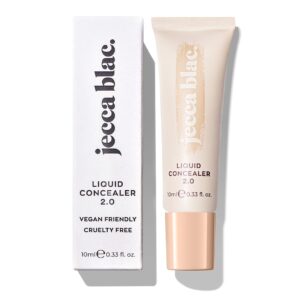 jecca blac liquid concealer, full coverage soft matte finish, long-lasting and transfer-resistant, gender neutral and lgbtiqa+ inclusive make up, shade 2.0, 10ml