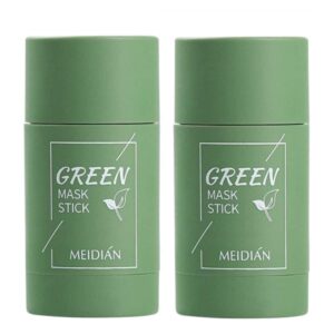 ruoqi 2pcs green tea mask for face, blackhead remover with green tea extract, deep pore cleansing, moisturizing, skin brightening, removes blackheads for all skin types of men and women