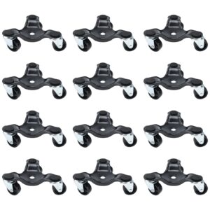 patioer 12 pack steel tri-dolly set, 3 wheel mover's dolly for moving furniture, appliance, furniture dolly mover, 6 inch