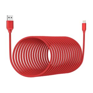 iphone charger 26ft/8m [apple mfi certified] lightning cable extra long iphone charging cord nylon braided fast apple charger cable 2.4a for iphone 13 12 11 pro x xs max xr/8 plus/7 plus/6/6s plus/5s