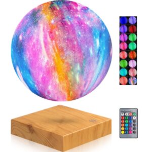 galaxy levitating globe moon lamp-16 colors 3d printed levitation moon light