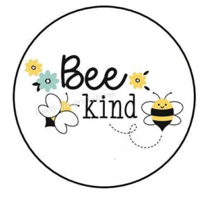 1.5" inch bee be kind stickers - be kind stickers - bee stickers envelope seals labels - d #aa61rk (90 pcs)