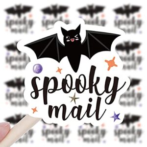 240 pcs bat spooky mail stickers,funny small business envelopes stickers for business packages/handmade goods/bags,halloween theme small shop business stickers for envelopes seals