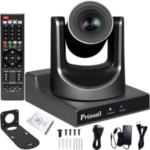 prisual ndi hx3 ptz camera 30x full hd live streaming auto tracking camera with hdmi/3g-sdi/usb and ndi hx3 60p outputs (ndi hx3 & full ndi optional)