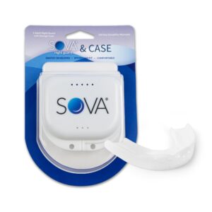 sova 3d night guard with case - 2.0mm thin - custom-molded fit - protects against nighttime teeth grinding & clenching - fsa/hsa eligible - odor & taste free - remoldable up to 20 times - non toxic