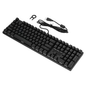 070 keyboard gaming keyboard portable usb keyboard 108 keys multiple rgb backlit mechanical computer component computer keyboard (black shaft)