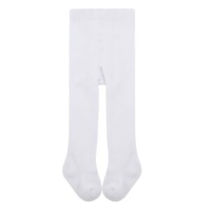 american trends baby tights non slip skid baby girl tight cable knit infant leggings toddler stocking pants 1 pack white 6-12 months