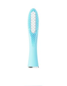 foreo issa hybrid wave brush head mint, medical-grade silicone & pbt polymer bristles, 6-months lasting