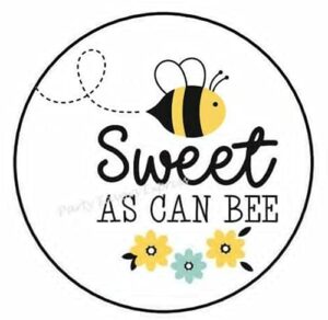 1.5" inch sweet as can bee be stickers - sweet as can be stickers - bee stickers envelope seals labels - d #aa61rk (90 pcs)