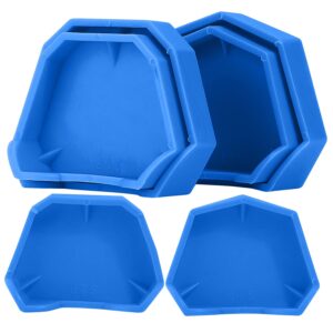 faruijie dental model base former impression trays base molds silicone dental lab use for cast trimming s/m/l (6pcs)