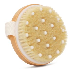 setsail dry brushing body brush, natural nylon bristles, exfoliating, cellulite reduction, lymphatic drainage, improve circulation