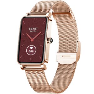 mbhb exqusite lady's smart watch, health monitor with heart rate blood pressure sleep monitor, hd touch screen fitness tracker for women, gold