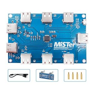 kiminors manual welding mister usb hub v2.1 board for mister fpga 9 usb ports io board,mister usb hub v2.1 board set,