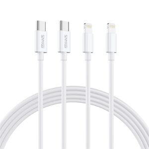 iphone charger fast charging cable: 2pack 3/6ft long mfi certified usb c to lightning cables-type c usbc phone charging cords block compatible with iphone14/13/12/11/10/8 ipad8/mini5 airpodspro/max