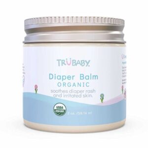 trukid organic diaper balm | nourishes sensitive skin, natural ointment to nourish and protect from infection, chafing and irritation by trubaby, 2-fluid ounce