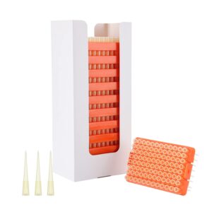 four e's scientific 200ul pipettor tips universal pipette tips racked sterile non-pyrogenic dnase/rnase free autoclavable 10 layers, 960 pcs/box