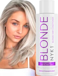 purple conditioner for blonde hair (500ml) sulfate free blue conditioner toner for blonde hair bleached hair grey hair platinum blonde conditioner - silver conditioner blonde purple hair conditioner