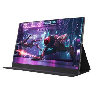 hongyifei2021 monitor 144hz 2k portable monitor 15.6'' hdr fhd ips 100% srgb gaming with usb-c hdmi external computer display for ps4 ps5 xbox switch pc phone, 2560x1440 gaming monitor