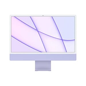 apple 2021 imac all in one desktop computer with m1 chip: 8-core cpu, 8-core gpu, 24-inch retina display, 8gb ram, 256gb ssd storage, matching accessories. works with iphone/ipad; purple