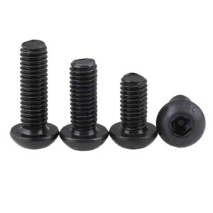 m12-1.75 x 40mm button head socket cap screws, 10.9 grade alloy steel, allen socket drive, black oxide finish, full thread (10.9 grade,5 pcs)