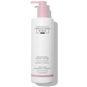 christophe robin delicate volumizing shampoo with rose extracts for thin, fine, and flat hair jumbo size 16.9 fl. oz