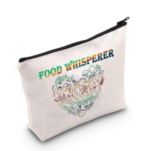 pofull registered dietitian gifts dietitian thank you gift dietitian nutritionist gifts food whisperer cosmetic bag rd registered dietitian gifts (food whisperer bag)