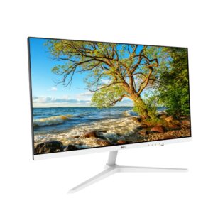 hkc 24'' ips fhd frameless 1080p white computer monitor eye cared hdmi vga input 3 years warrenty v2412w